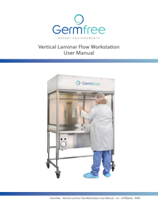 Germfree Vertical Laminar Flow Workstation User Manual - Germfree
