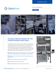 Germfree Radiopharmacy Biosafety Cabinet Brochure - Germfree